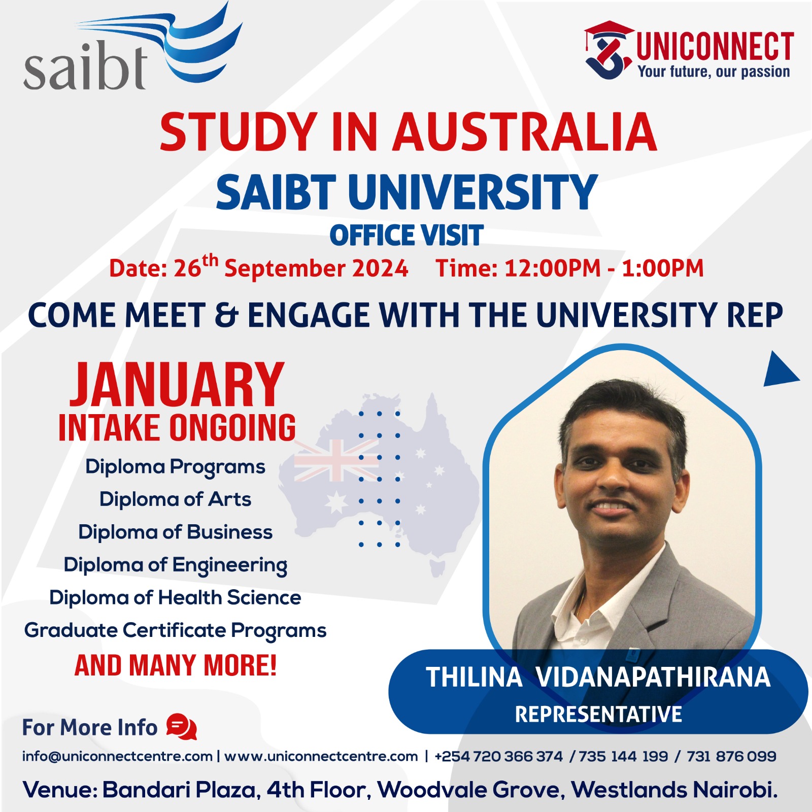 SAIBT University Office Visit — Uniconnect Centre